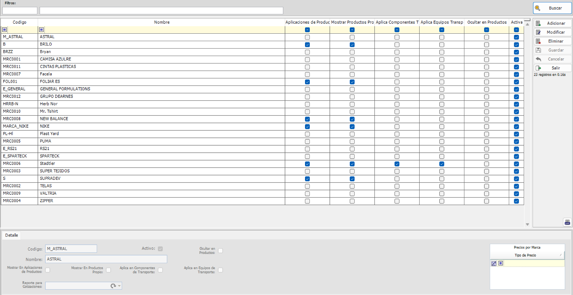 Marcas - Brilo ERP Docs